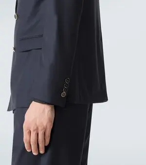 Dolce & Gabbana Double-breasted Virgin Wool Blazer - Black