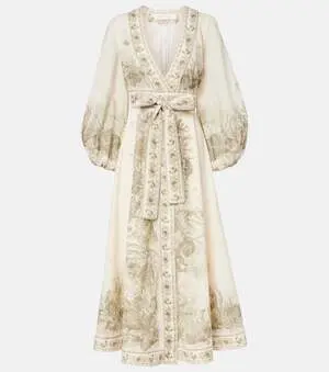 Zimmermann Wanderlust Printed Cotton Wrap Dress