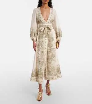 Zimmermann Wanderlust Printed Cotton Wrap Dress