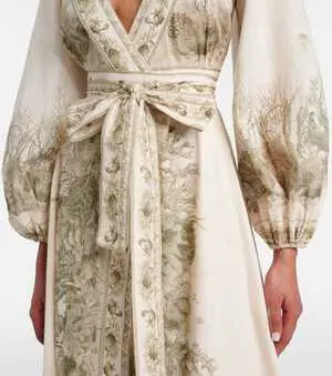 Zimmermann Wanderlust Printed Cotton Wrap Dress
