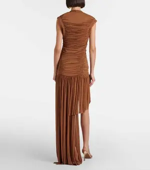 Christopher Esber Theron Draped Ruched Gown - Brown