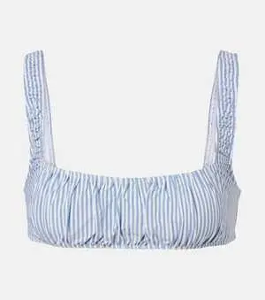 MONTCE Zoe Striped Bikini Top - Blue