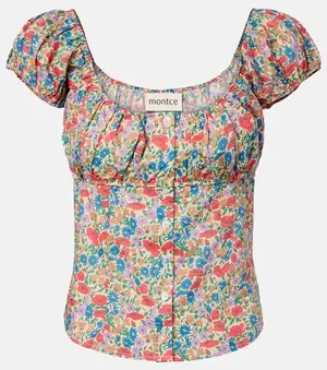 MONTCE Millie Floral Cotton Top - Multicoloured
