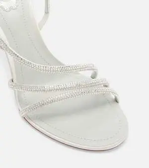 Rene Caovilla Crystal-embellished Satin Sandals