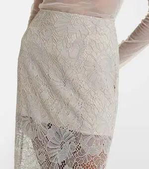 ROTATE BY BIRGER CHRISTENSEN Floral Lace Guipure Pencil Skirt