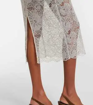 ROTATE BY BIRGER CHRISTENSEN Floral Lace Guipure Pencil Skirt