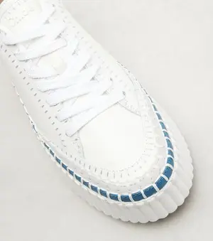 Chloé Nama Leather Platform Sneakers - Blue