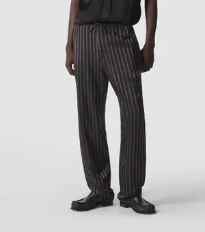 Dries Van Noten Mid-rise Straight Pants - Blue