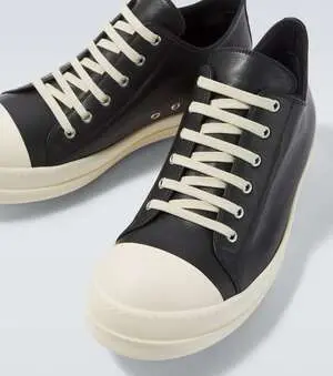 Rick Owens Leather Low-top Sneakers
