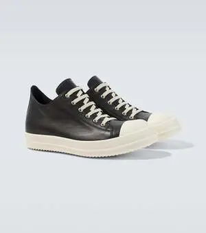 Rick Owens Leather Low-top Sneakers