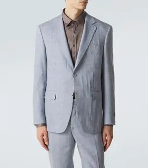Canali Linen And Wool Suit - Blue