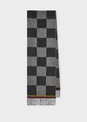 Paul Smith Hendrix' Check Scarf - Black