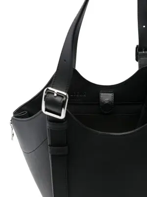 Loewe Hammock Leather Tote Bag - Black