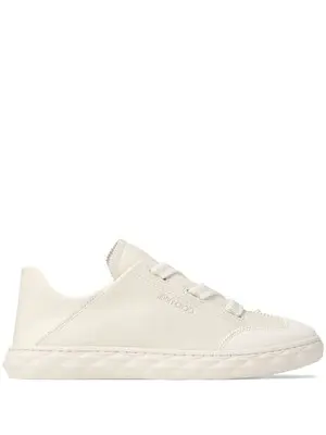JIMMY CHOO Diamond Light Leather Sneakers - White