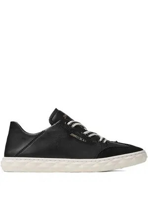 JIMMY CHOO Diamond Light Leather Sneakers - Black