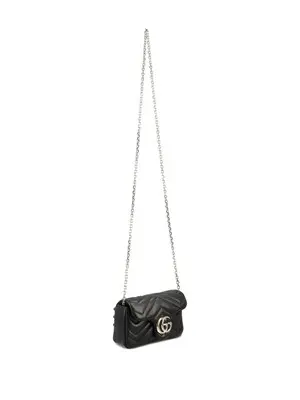 Gucci Gg Marmont Leather Mini Bag - Black
