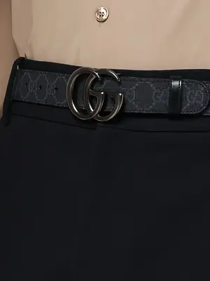 Gucci Gg Marmont Leather Belt - Black