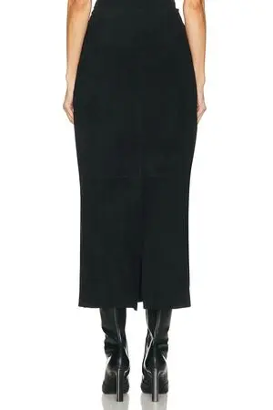 BY MALENE BIRGER Palomie Suede Skirt - Black