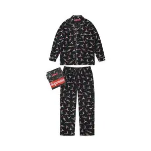 Supreme Holiday Pajama Set - Black