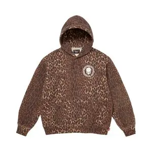 Supreme X Number Ine Leopard Hooded Sweatshirt