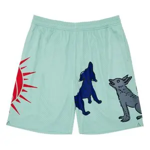 Goat Moon Tarot Printed Shorts - Green