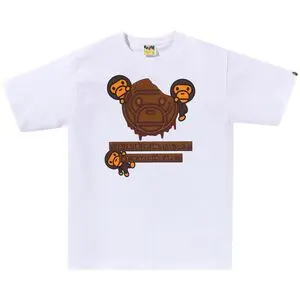 A BATHING APE Valentine Chocolate Baby Milo Tee - White