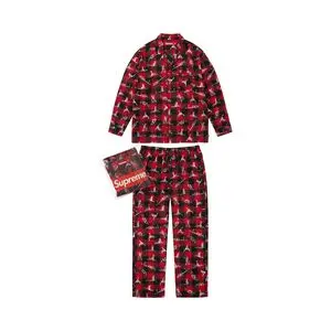Supreme Holiday Pajama Set 'plaid - Red