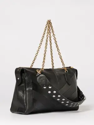 Valentino Garavani Leather Shoulder Bag With Tone Hardware - Black