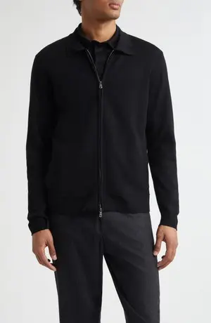 Sunspel Merino Wool Zip Cardigan