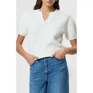French Connection Remy Puff Sleeve Sweater - Summer White