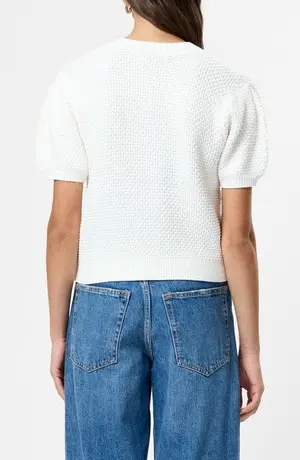 French Connection Remy Puff Sleeve Sweater - Summer White