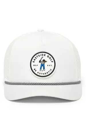 EASTSIDE GOLF 6 Pro Snapback Baseball Cap - Bright White