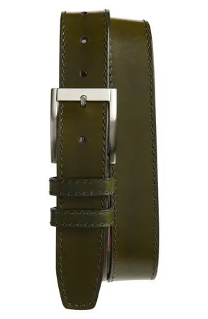 Torino Slab Stitched Leather Belt