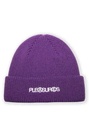 PLEASURES Zine Beanie - Eggplant