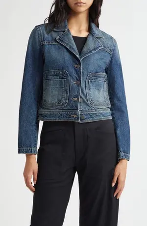 Notched Lapel Denim Jackets