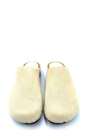 KUNSTEN Ella Suede Clogs - Beige