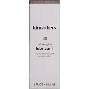 HIMS & HERS Glide Premium Lubricant Water Based, Aloe & Green Tea Infused, Hydrating, Ph Balanced - Beige