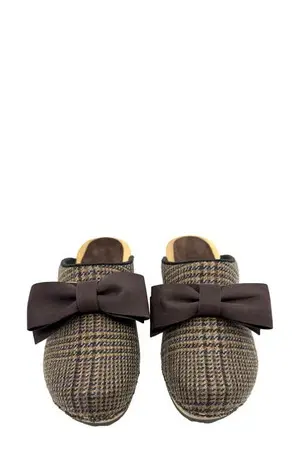 KUNSTEN Embla Bow Clog - Harris Tweed