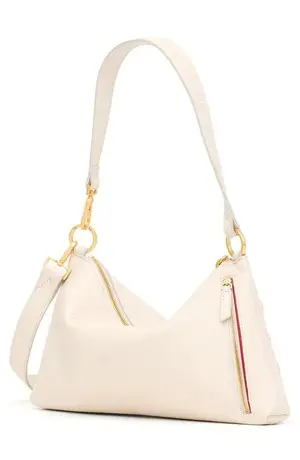 HAMMITT Medium Kyle Leather Shoulder Bag - Calla Lily White/brushed Gold