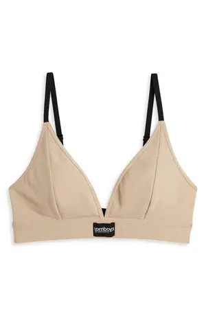 TOMBOYX Rib Triangle Bralette - Taupe