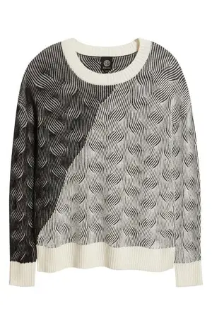 Bobeau Colorblock Scoop Neck Sweater