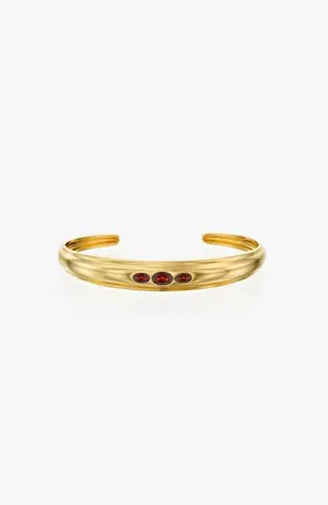 SEREIA OFFICIAL Rosalie Garnet Bangle - Yellow Gold