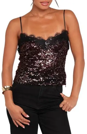 PETAL & PUP Lace Trim Sequin Camisole