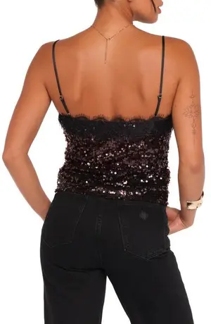 PETAL & PUP Lace Trim Sequin Camisole