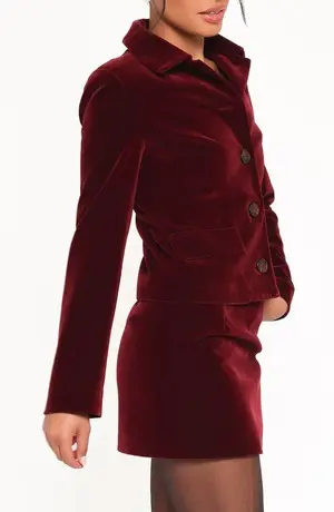PETAL & PUP Lainey Crop Velvet Jacket