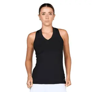 SOFIBELLA Racerback Tennis Tank Top - Black