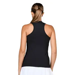 SOFIBELLA Racerback Tennis Tank Top - Black