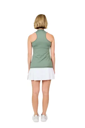 SOFIBELLA Racerback Tennis Tank Top - Army