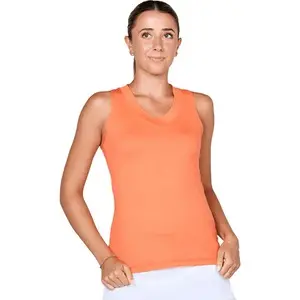 SOFIBELLA Uv Colors Racerback Womens Tennis Tank Top Nectarine