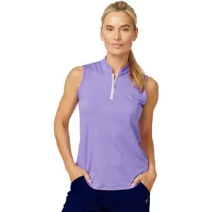 SOFIBELLA Sleeveless Golf Polo - Amethyst